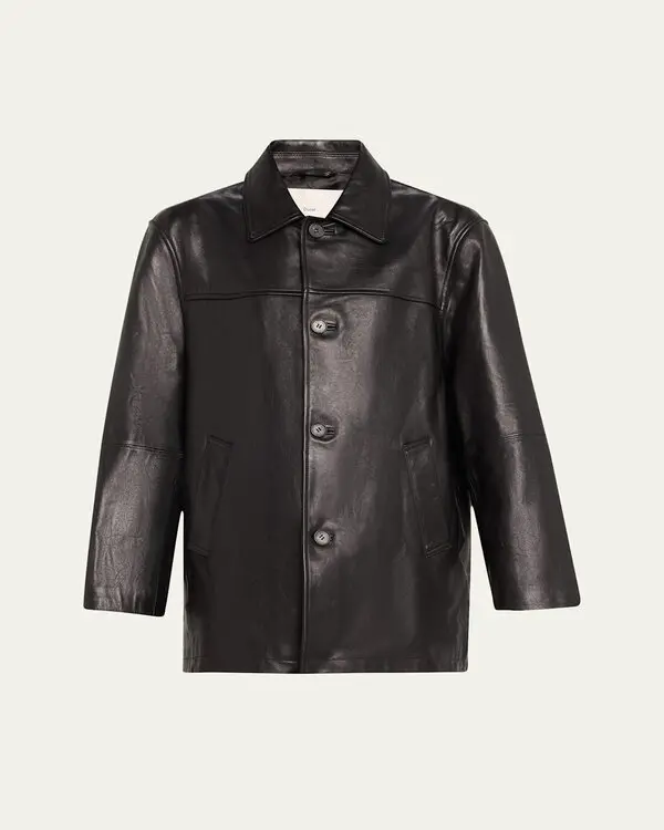 DUNST Paneled Leather Jacket