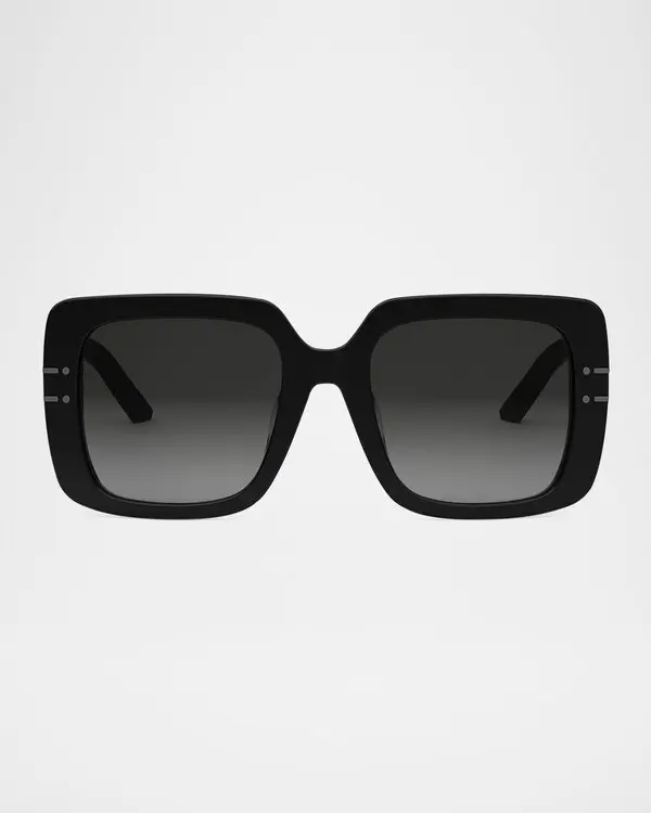 Dior Diorsignature S11f Sunglasses - Shiny Black Gradient Smoke
