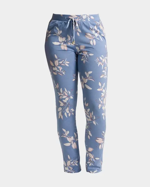 Hanro Botanical-print Lounge Pants - Pearly Flowers