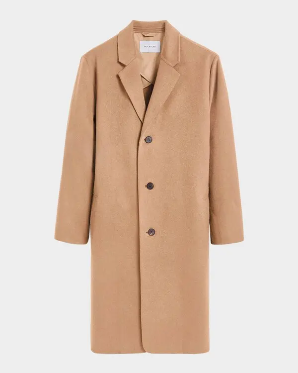 Bugatchi Wool Overcoat - Caramel