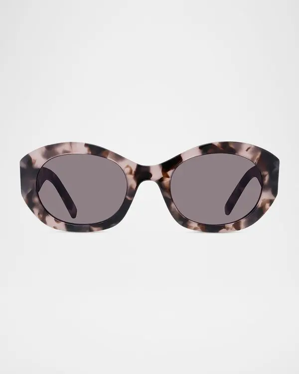 Givenchy Tortoise Acetate Oval Sunglasses - Coloured Havanaroviex