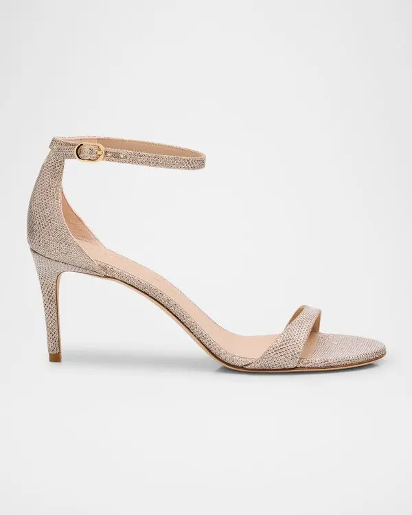 STUART WEITZMAN Nudist Ii Metallic Ankle-strap Sandals