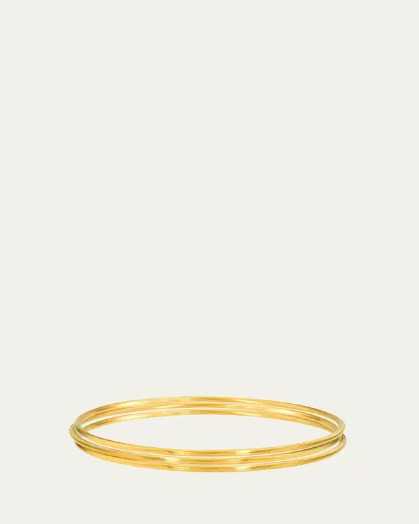 DARIUS 18k Yellow Fairy Bangles, Set Of 3 - Gold