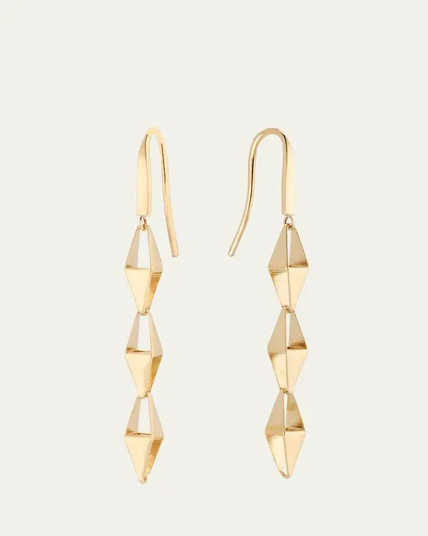 Lana Jewelry 14k Yellow Kite Linear Hook Earrings - Gold