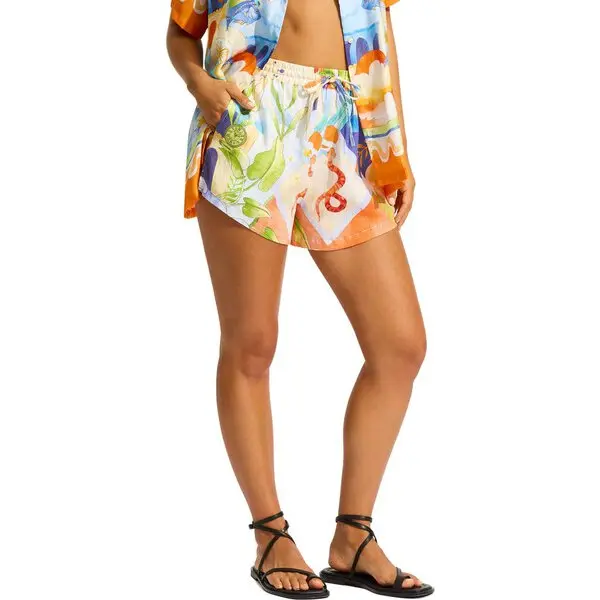 Seafolly Aquarius Cover-up Beach Shorts