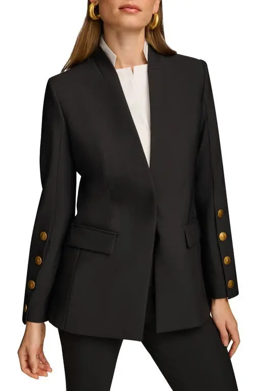 Donna Karan New York Button Detailed Shawl Collar Jacket