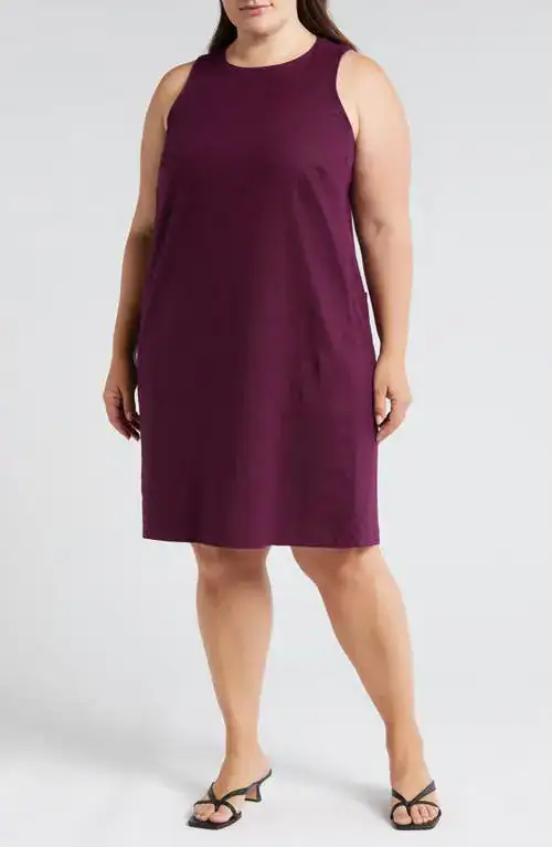 knee length dresses for ladies European Linen Shift Midi Dress – Sleeveless Minimal Linen