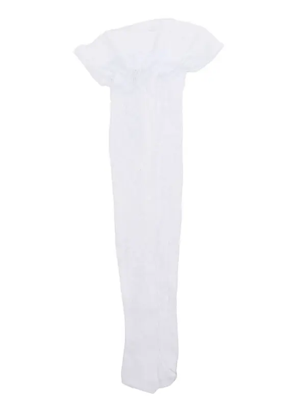Alessandra Rich Lace Hold Ups - White