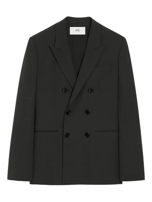 Ami Double-breasted Jacket - Grey