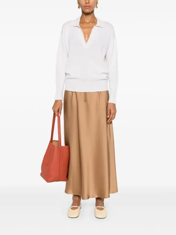 Herno Satin Maxi Skirt - Brown