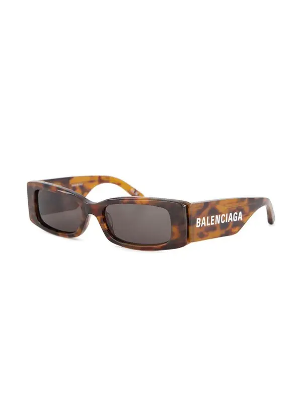 Balenciaga Tortoiseshell Logo Round-Edge Sunglasses - Dark Brown Balenciaga BB0322S 003 Sunglasses - US main image 4