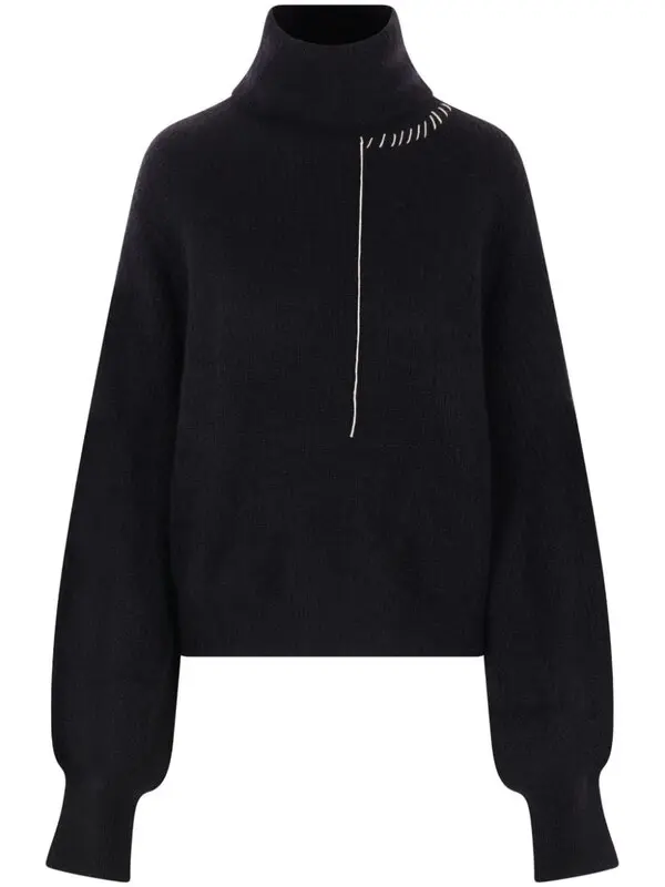 Yohji Yamamoto Contrast-stitch Jumper
