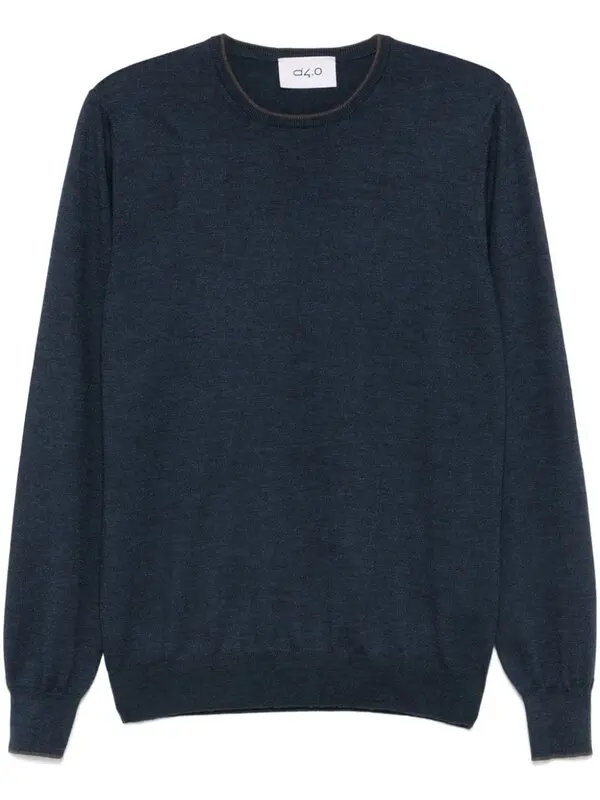 D4.0 Virgin Wool Sweater - Blue