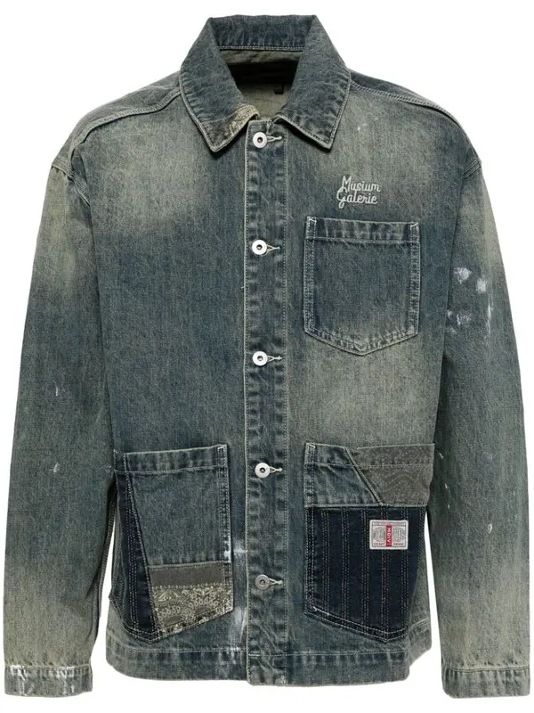 MUSIUM DIV. Logo-embroidered Denim Jacket