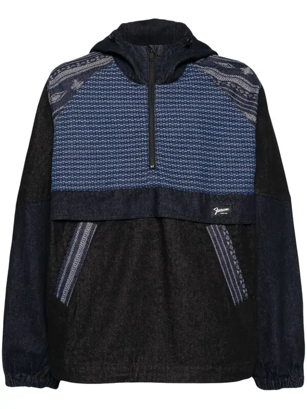 FIVE CM Half-zip Denim Jacket