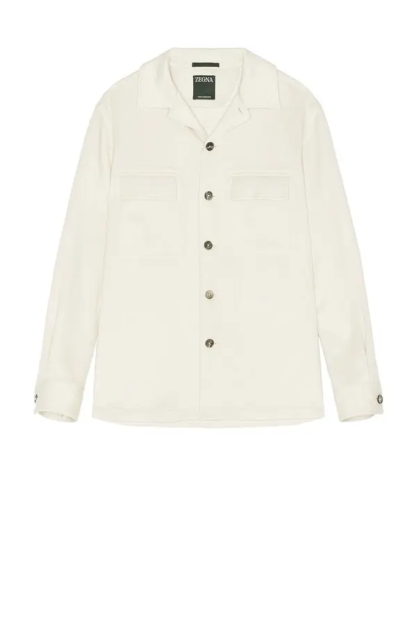 Zegna Camicia Shirt In Cream