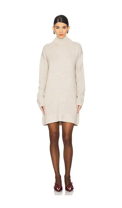 One Grey Day Olivia Dress In Biscuit - 82% Off | Editorialist