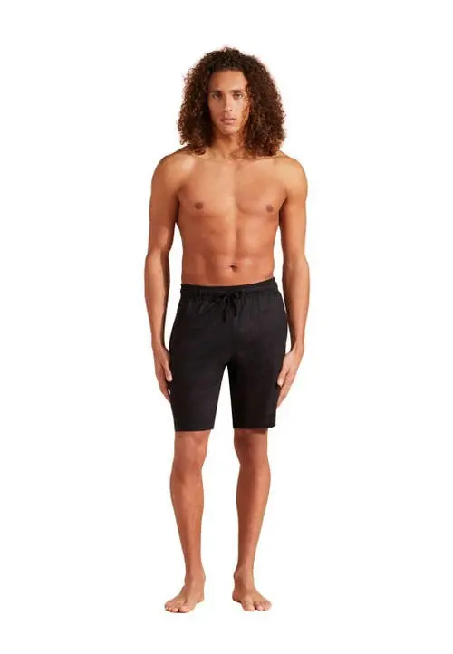 Vilebrequin Linen Bermuda Shorts - Noir