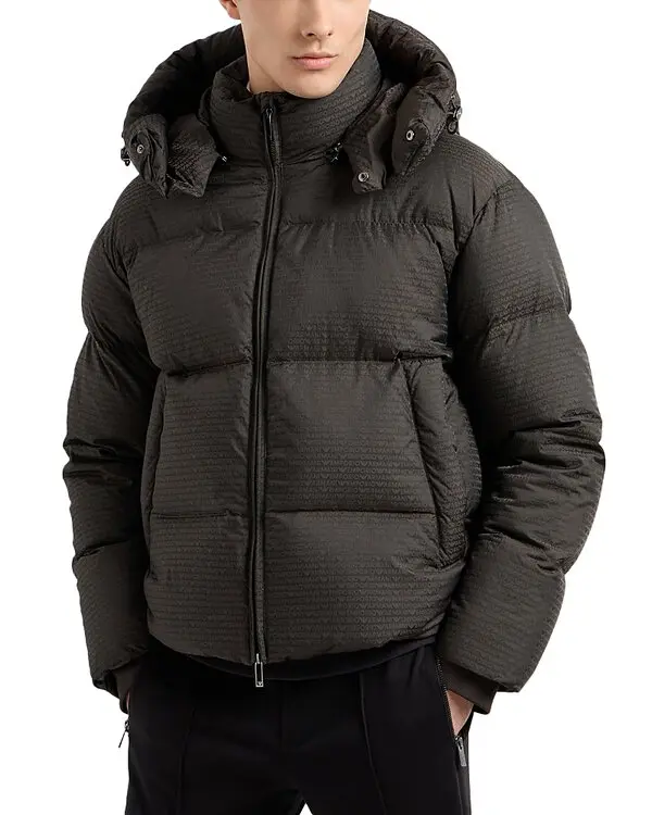 Emporio Armani Puffer Coat With Removable Hood - Military Green