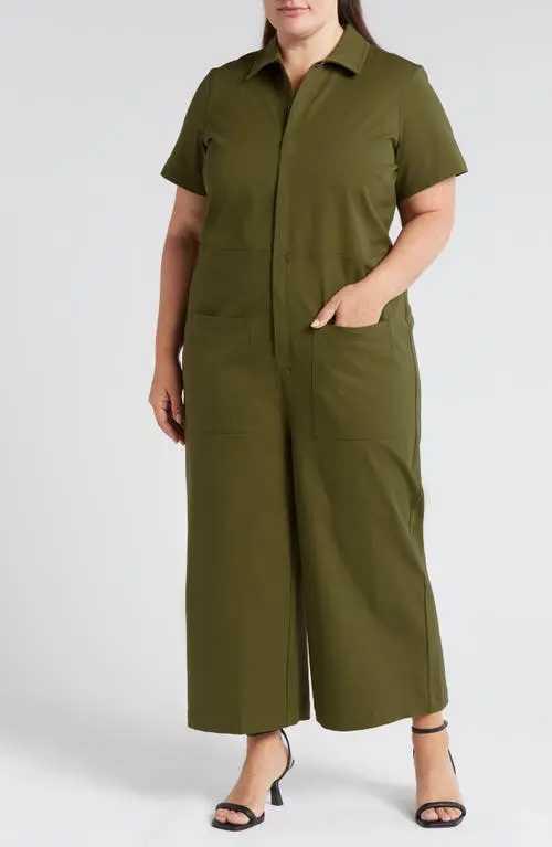 Universal Standard Kate Twill Jumpsuit - Ivy