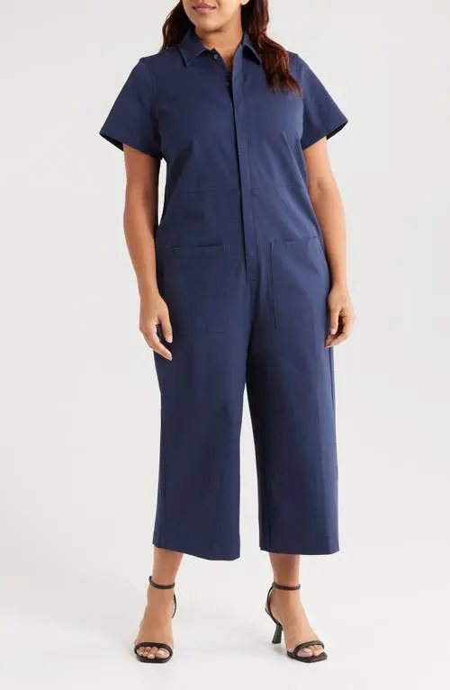 Universal Standard Kate Twill Jumpsuit - Navy