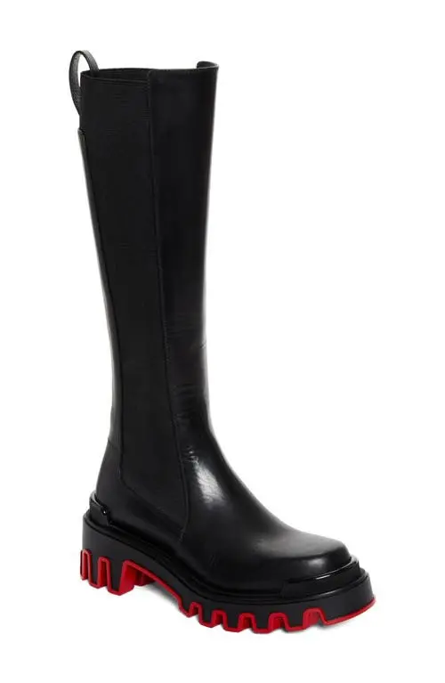 CHRISTIAN LOUBOUTIN Marchacroche Dune Platform Boots - Black