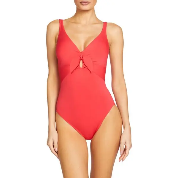Robin Piccone Ava Knit One-piece Swimsuit - Sandia
