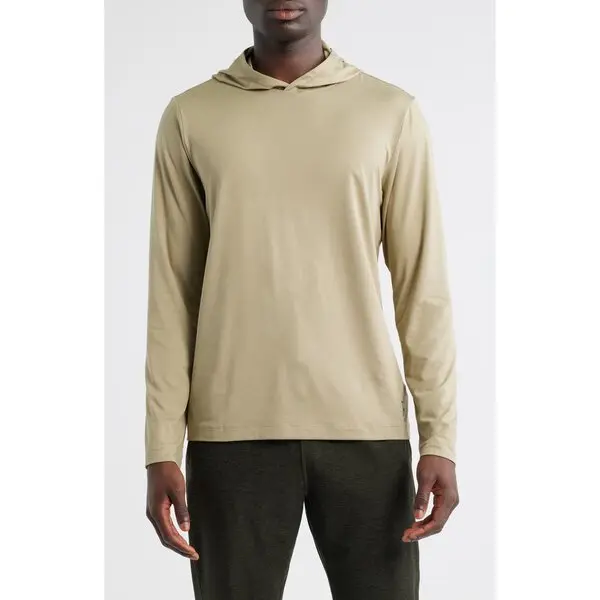 RHONE Base Train Lightweight Hoodie - Toasted Sesame