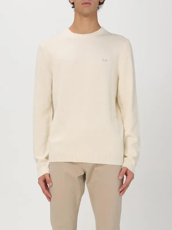 SUN 68 Pullover Sweater - Yellow Cream