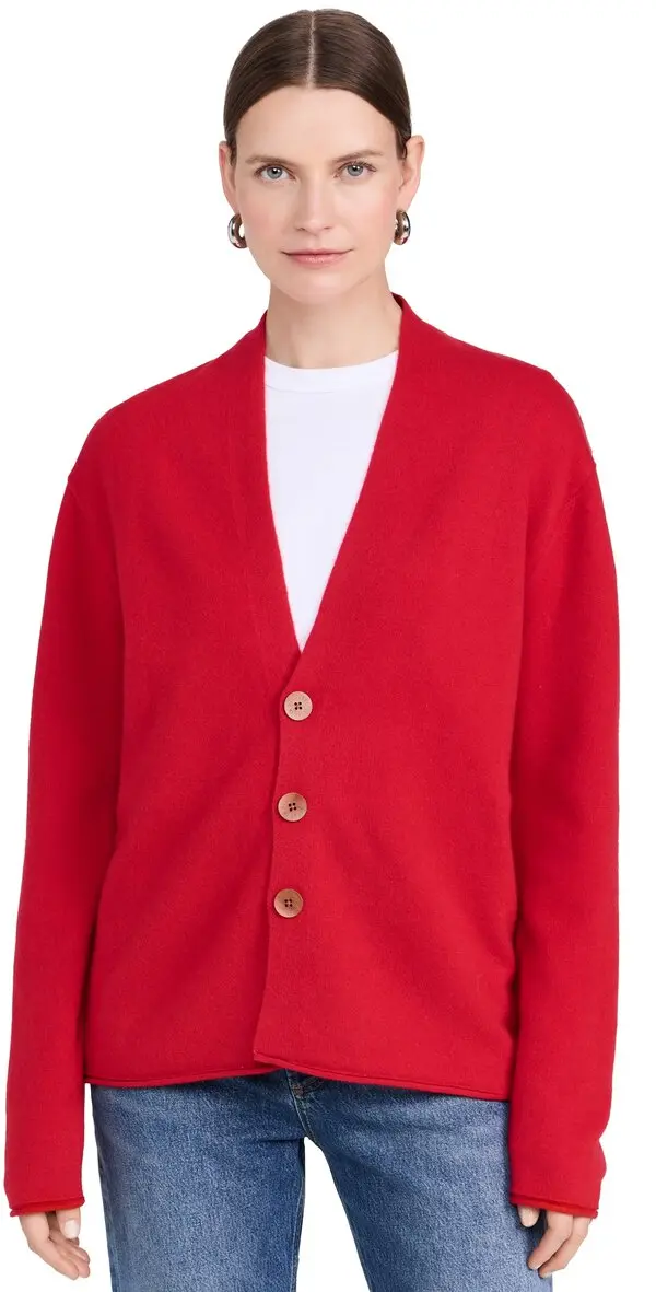 Guest In Residence Everywear Cardigan - True Red