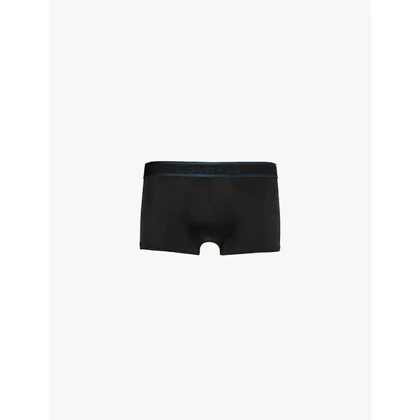 Calvin Klein Logo-waistband Microfibre-stretch Trunks