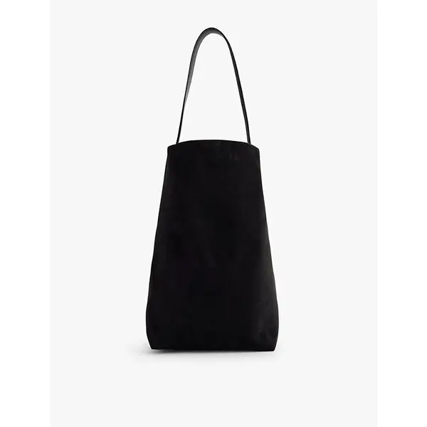 THE ROW Park Large Suede Tote Bag - Black