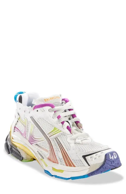Balenciaga Runner Sneaker - White / Multicolor