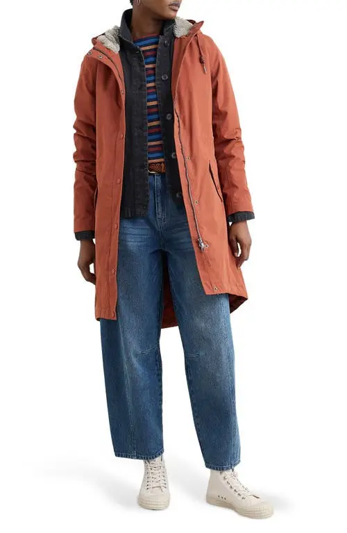 SEASALT CORNWALL Plant Hunter Waterproof Hooded Coat - Hazel