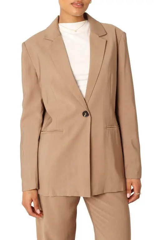 PETAL & PUP Noelle Oversized Blazer - Light Brown