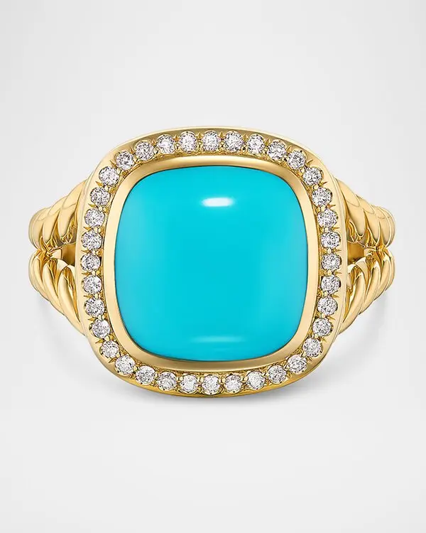 David Yurman Albion 18k Gold Ring With Gemstones And Diamonds