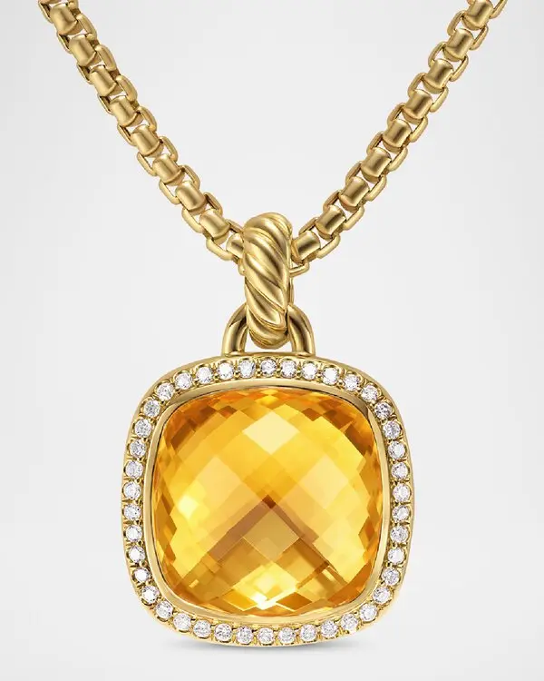 David Yurman Albion Enhancer With Gemstones And Diamonds - Citrine