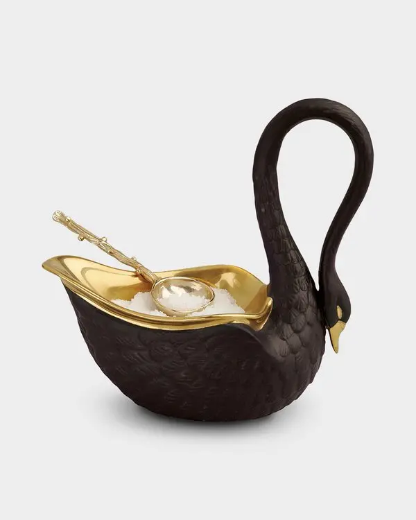 L'Objet Black Swan Salt Cellar