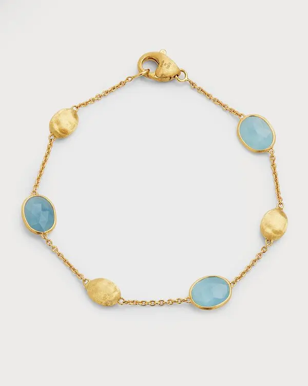 Marco Bicego Siviglia Aquamarine Bead Bracelet - Yellow Gold
