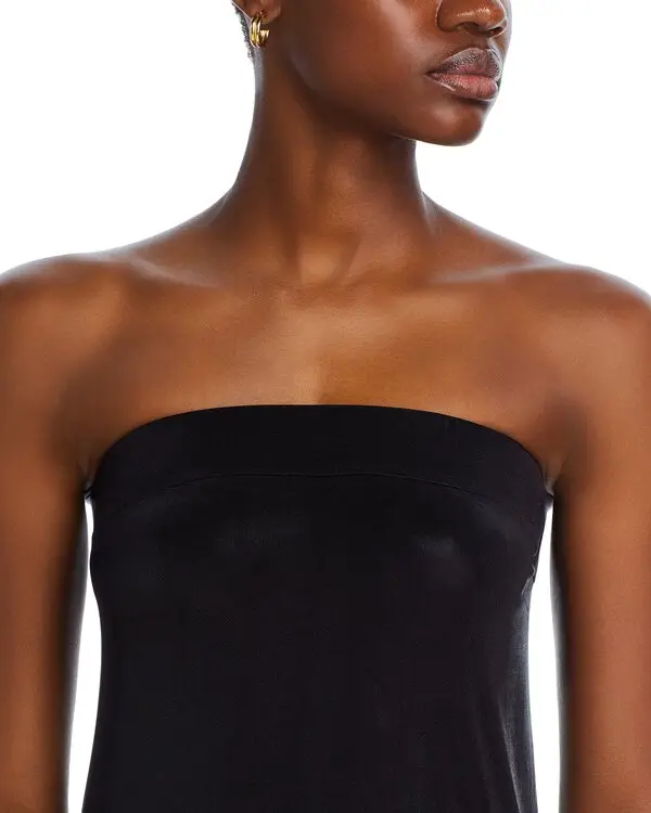 Norma Kamali Strapless Gown With Slit