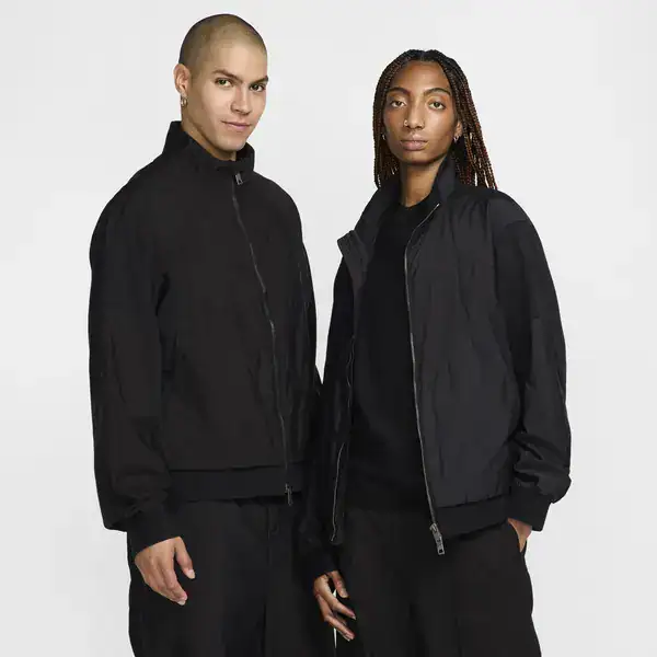 NIKE Every Stitch Considered ナイキ エブリ ステッチ コンスィダー ジップアップ リブ セーター ブラック コットン シルク カシミヤ Size M Nike Every Stitch Considered Computational Track Jacket - Black