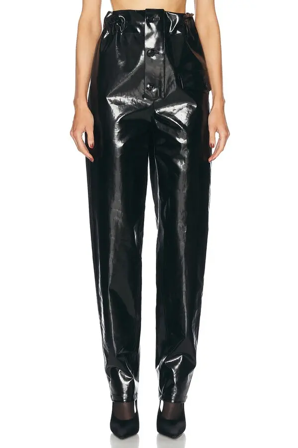 Saint Laurent Tapered Vinyl Coated Pant