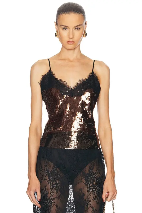 Retrofete Danna Sequin Top