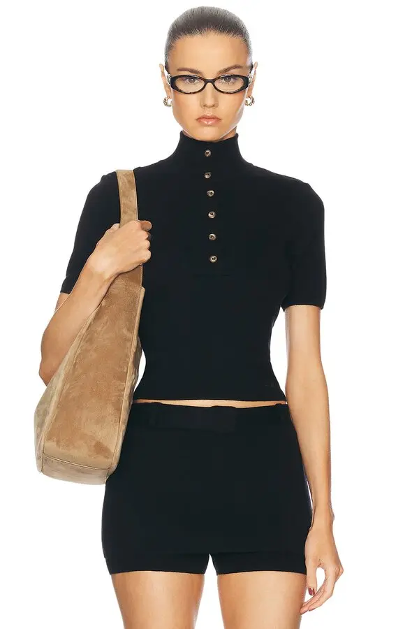 SIEDRES Nidas Knit Top - Black
