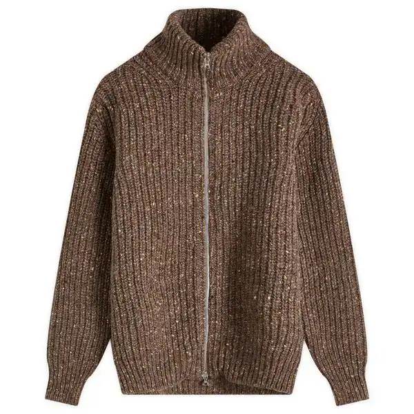 Howlin By Morrison Howlin' Loose Ends Rib Cardigan In Brownie 55