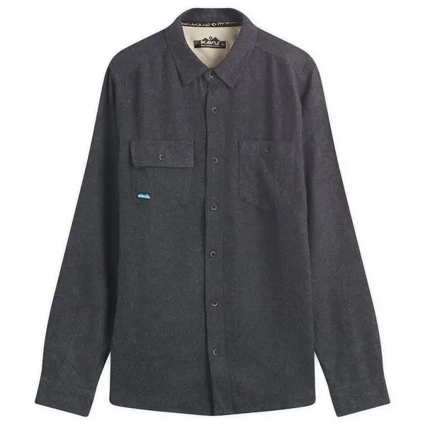 KAVU Langley Flannel Overshirt - Moonless Night