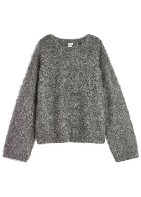 TOTÊME Brushed Alpaca-blend Jumper - Grey