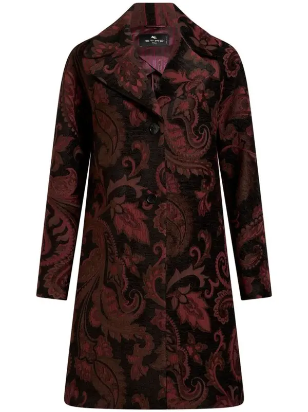 Etro Patterned Jacquard Midi Coat