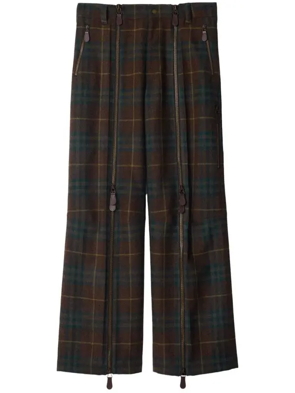 Burberry Checked Wool Trousers