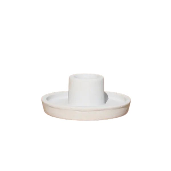 OSMOS STUDIO Whirl Ceramic Candle Holderset Of 2 - Matte White